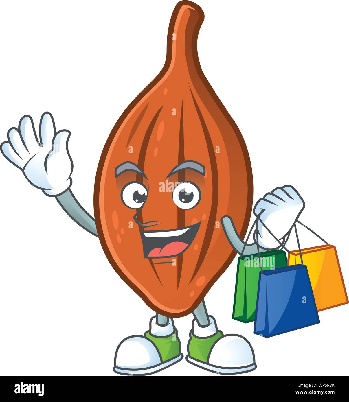 Shopping choco dessert sweet in cartoon character Stock Vector Image ...