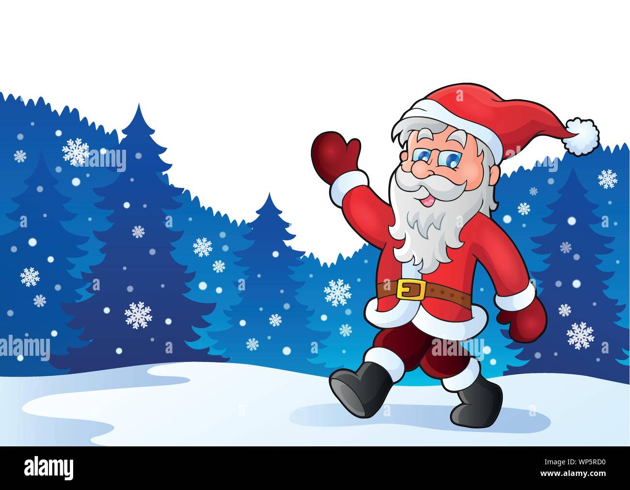 Santa Claus walk theme 4 Stock Vector Image & Art - Alamy