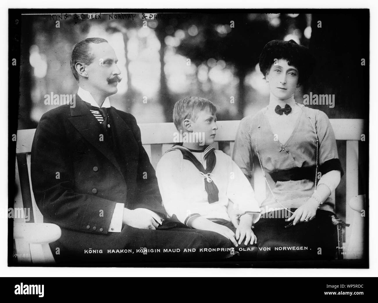 King [Haakon] and Queen [Maud] of Norway and [Crown] Prince Olaf Stock ...