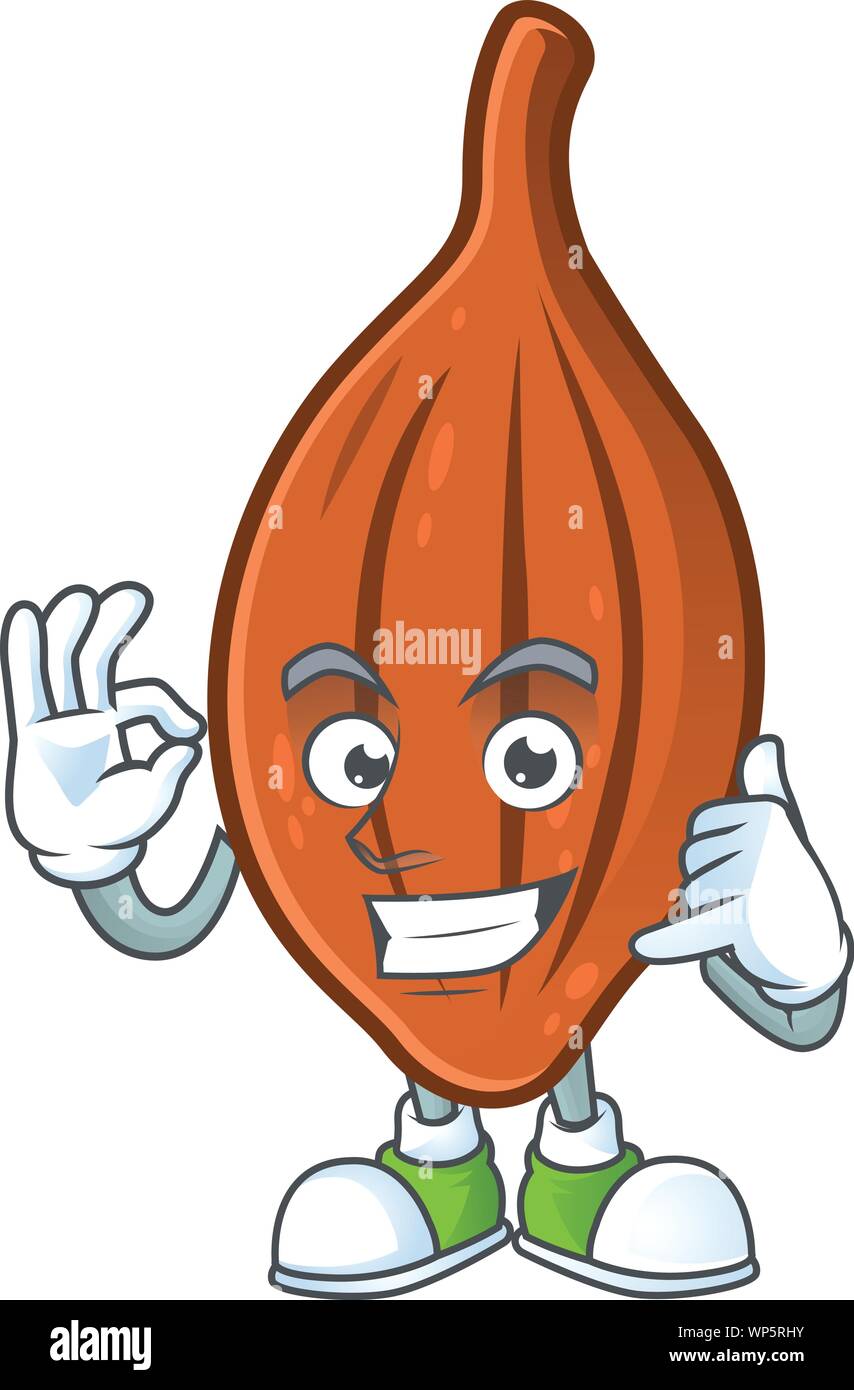 Call me cartoon choco with character mascot style Stock Vector Image ...