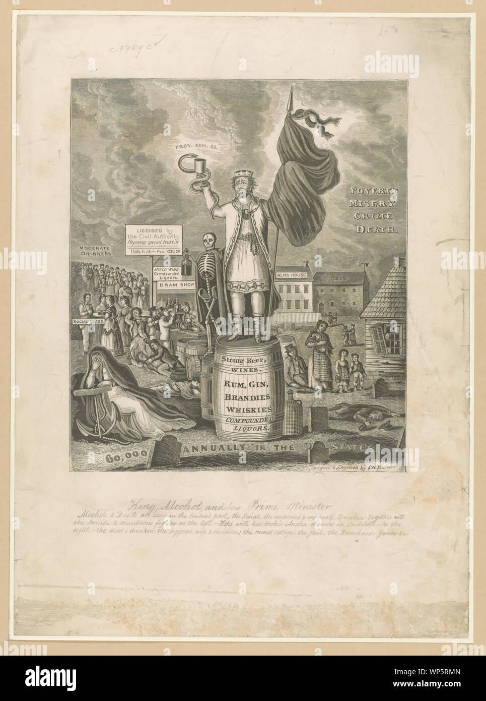 King Alcohol, and his Prime Minister / designed & engraved by J.W ...