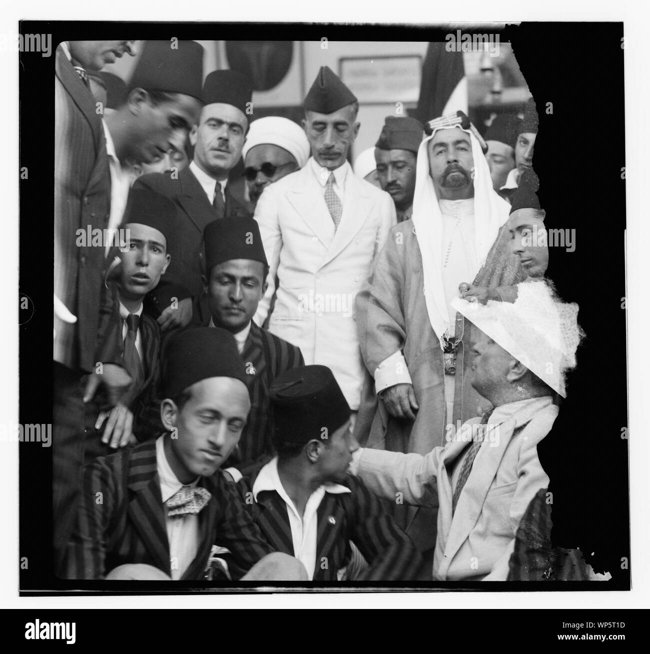 King Feisal of Iraq, his last visit to Jerusalem before his European ...