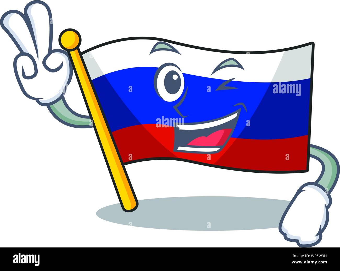 Two finger flag russian stored in cartoon cupboard Stock Vector Image ...