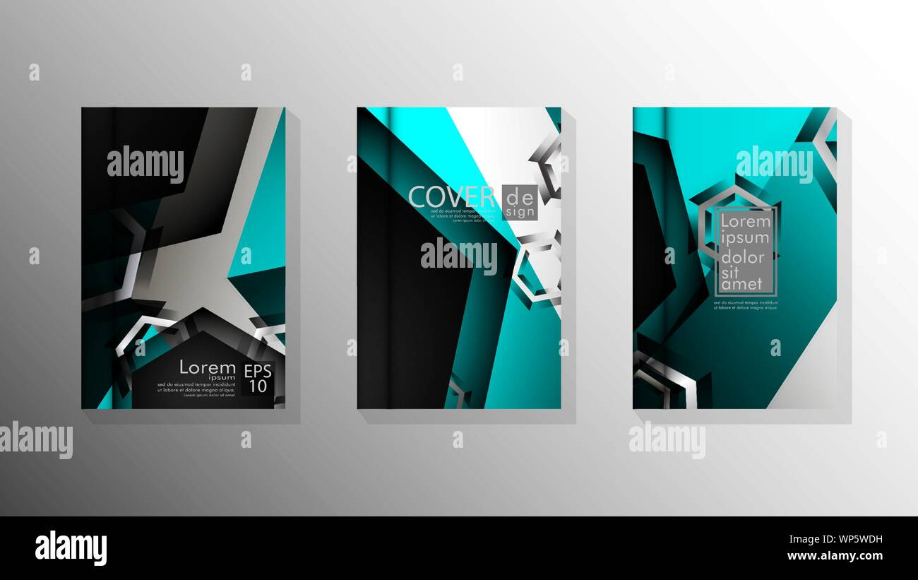 Vector collection of book cover backgrounds for brochures, leaflets ...