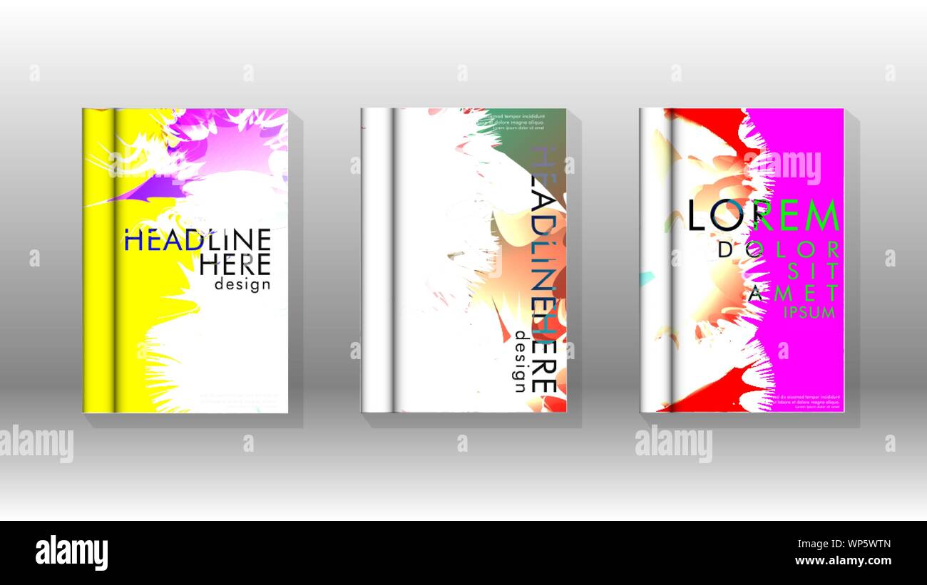 Vector design of background cover with colorful abstract spray patterns ...