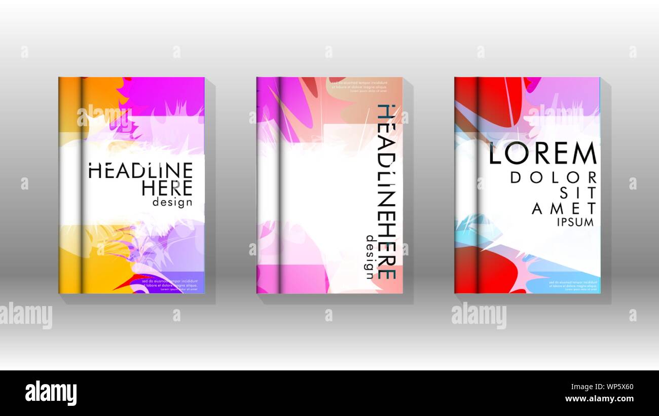 Vector design of background cover with colorful abstract spray patterns ...