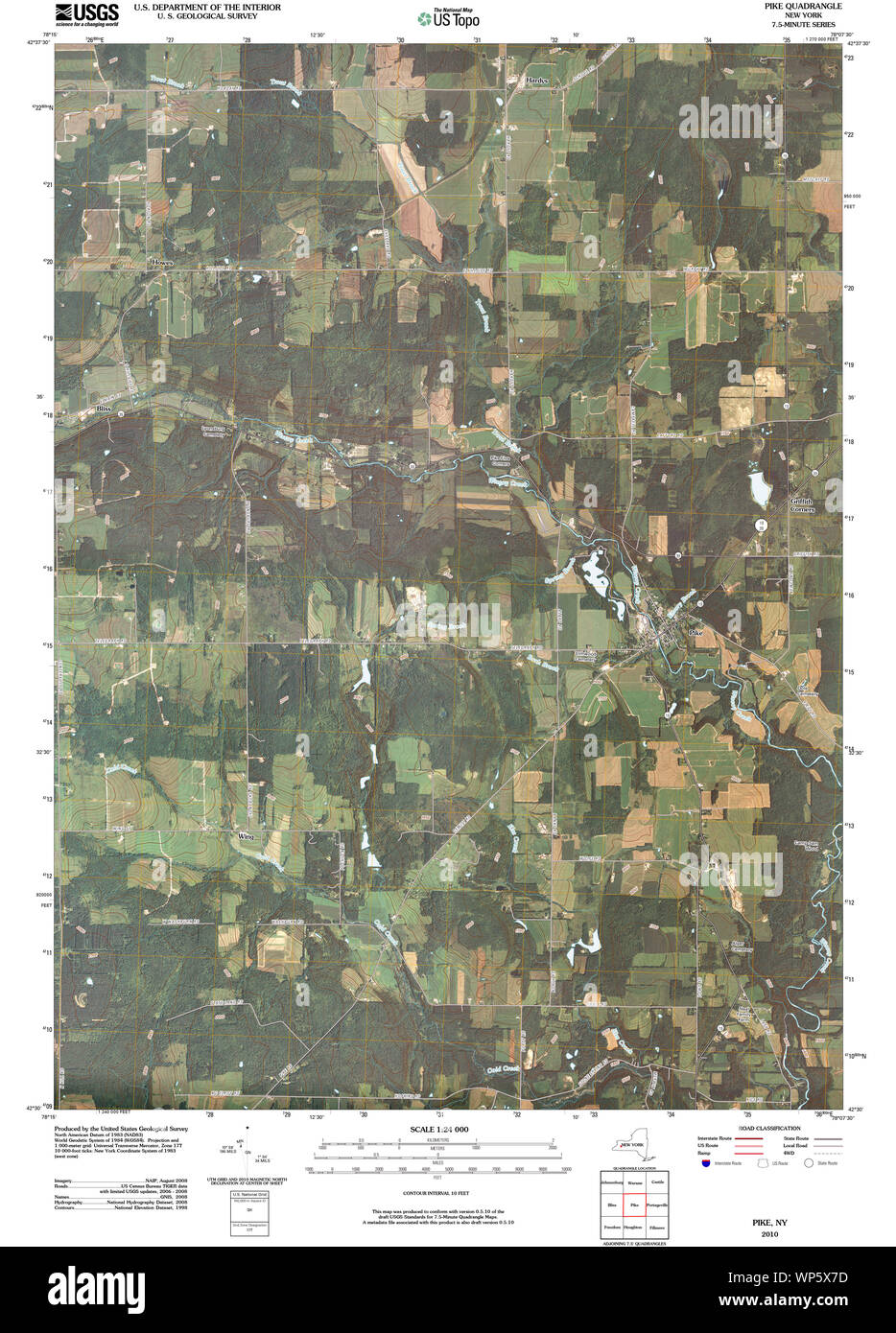 Map of pike new york hi-res stock photography and images - Alamy