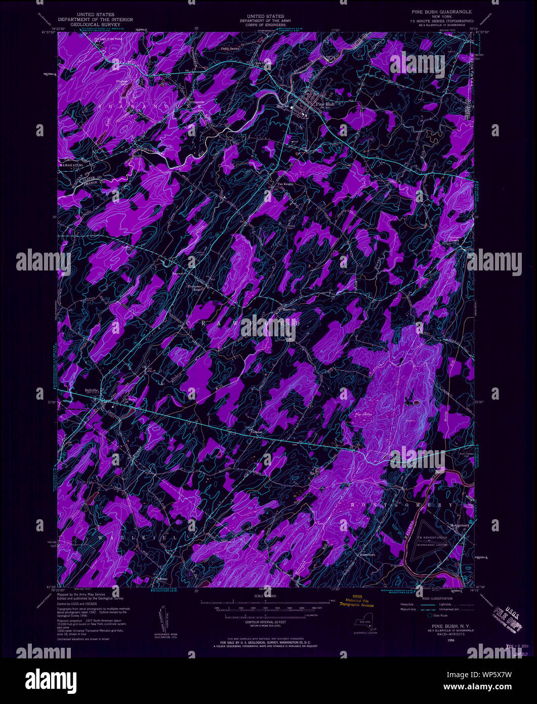 New York NY Pine Bush 128999 1956 24000 Inverted Restoration Stock ...