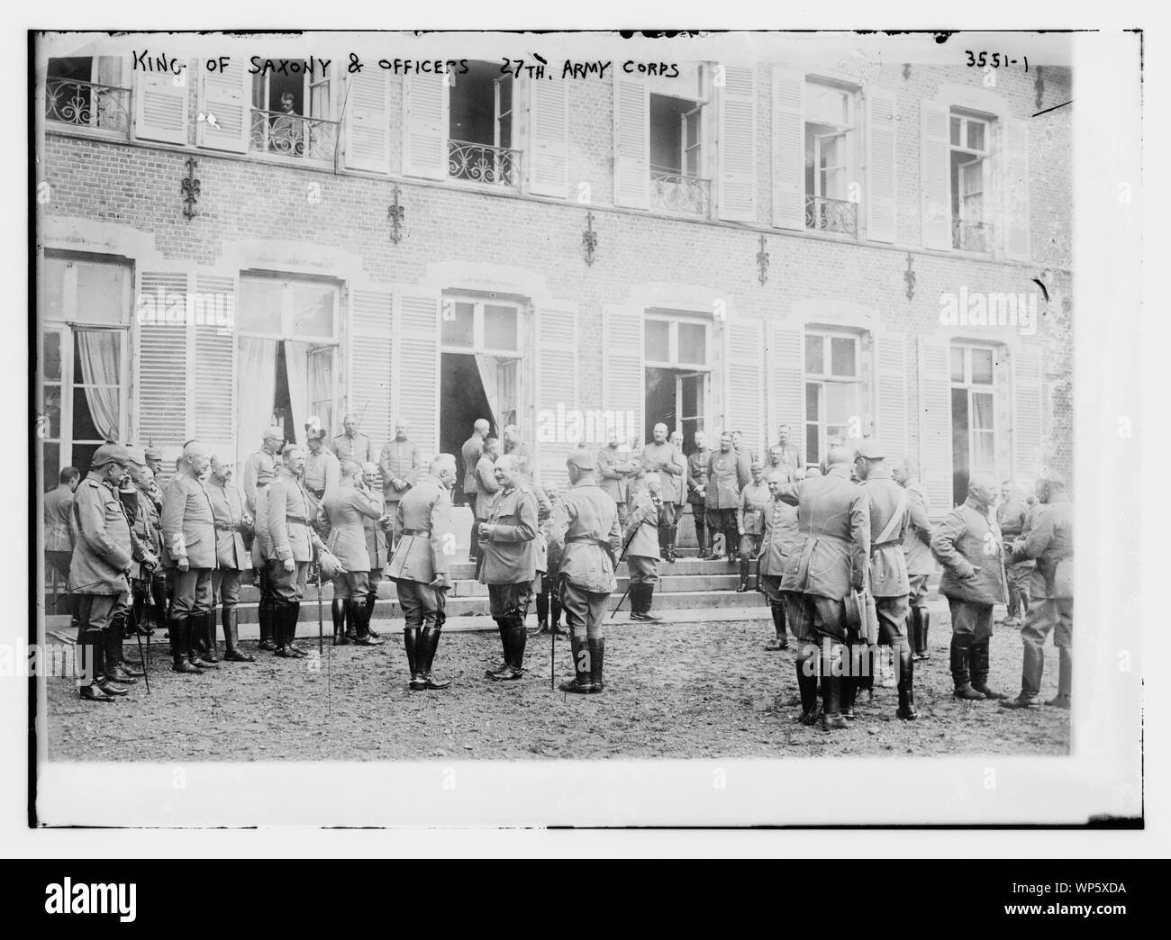King of Saxony and officers, 27th Army Corps Stock Photo - Alamy