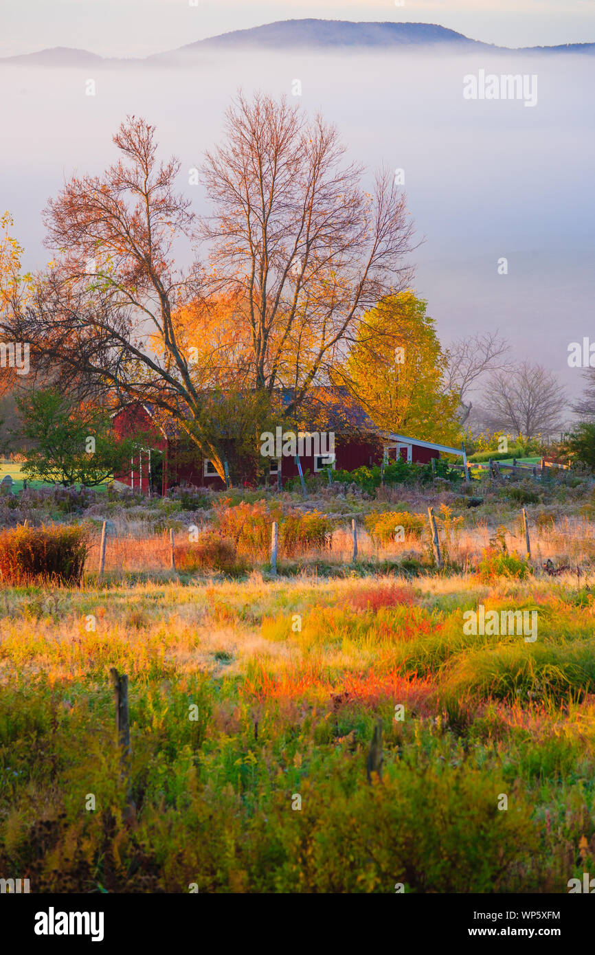 Rural country scene in the fall, Stowe, Vermont, USA Stock Photo - Alamy