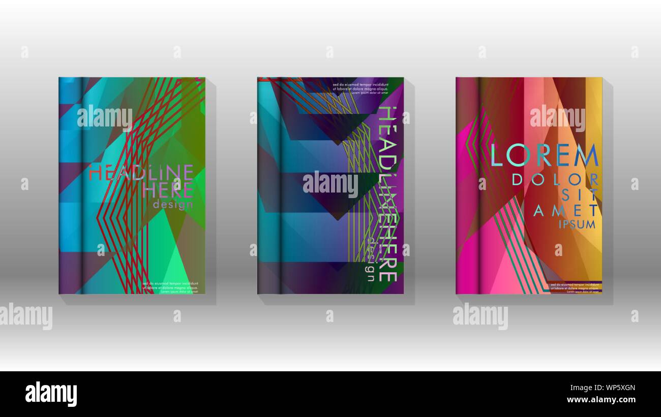 Cover book colorful hexagon abstract background. Transparent vector ...