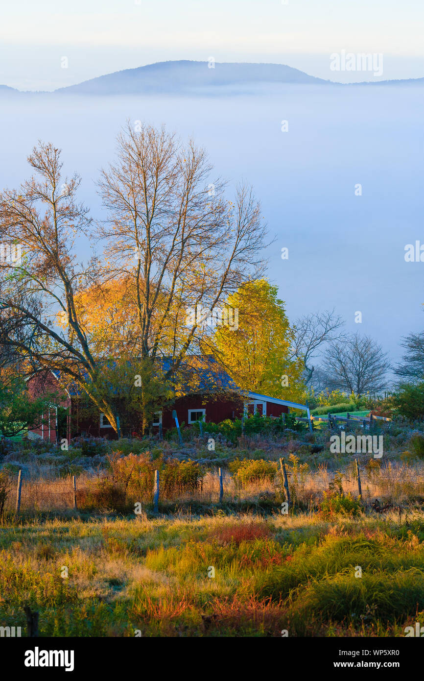 Rural country scene in the fall, Stowe, Vermont, USA Stock Photo - Alamy