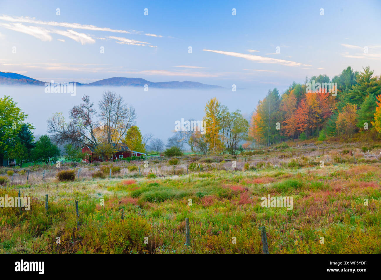 Rural country scene in the fall, Stowe, Vermont, USA Stock Photo - Alamy