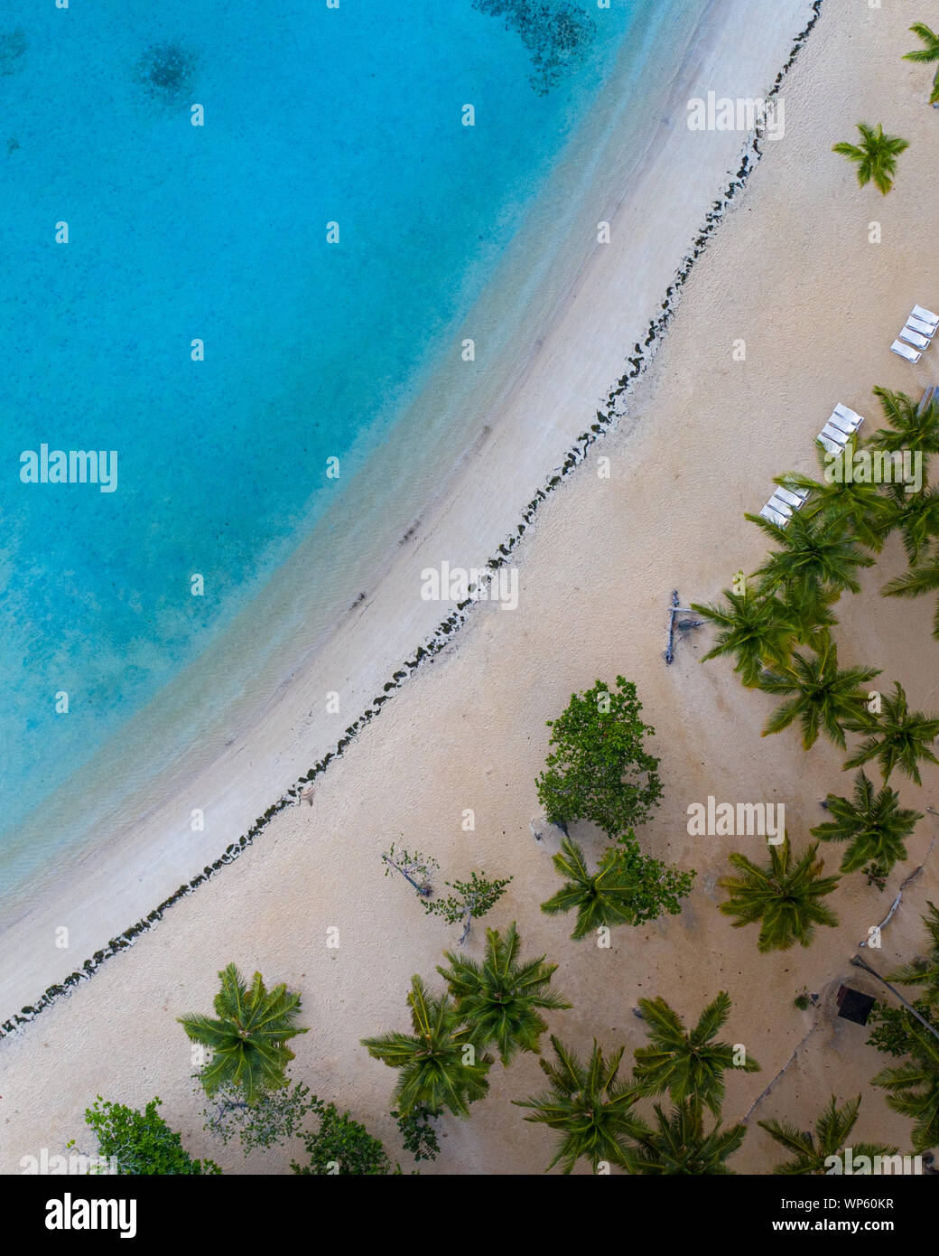 Aerial view of tropical beach.Samana peninsula,Bahia Principe beach ...