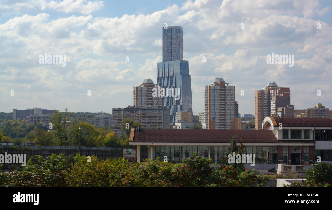 building on sky background Stock Photo - Alamy
