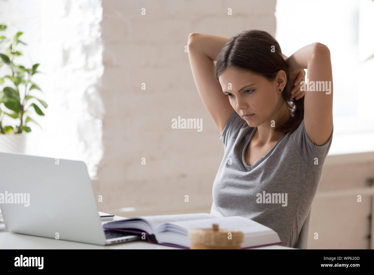 Preparing exam tired student hi-res stock photography and images - Alamy
