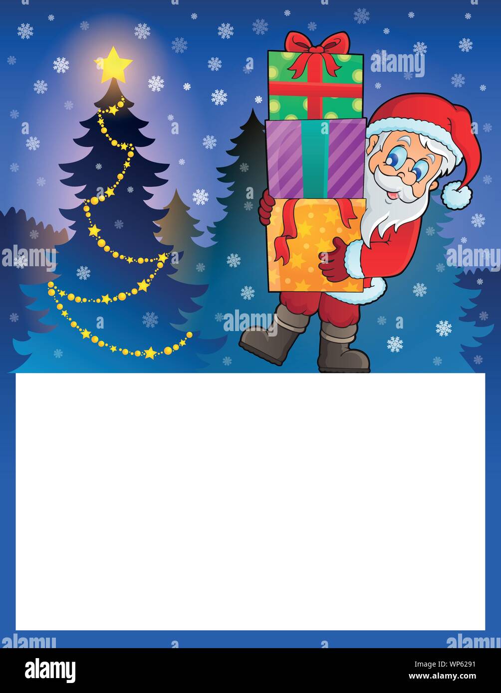 Santa claus holding star Stock Vector Images - Alamy