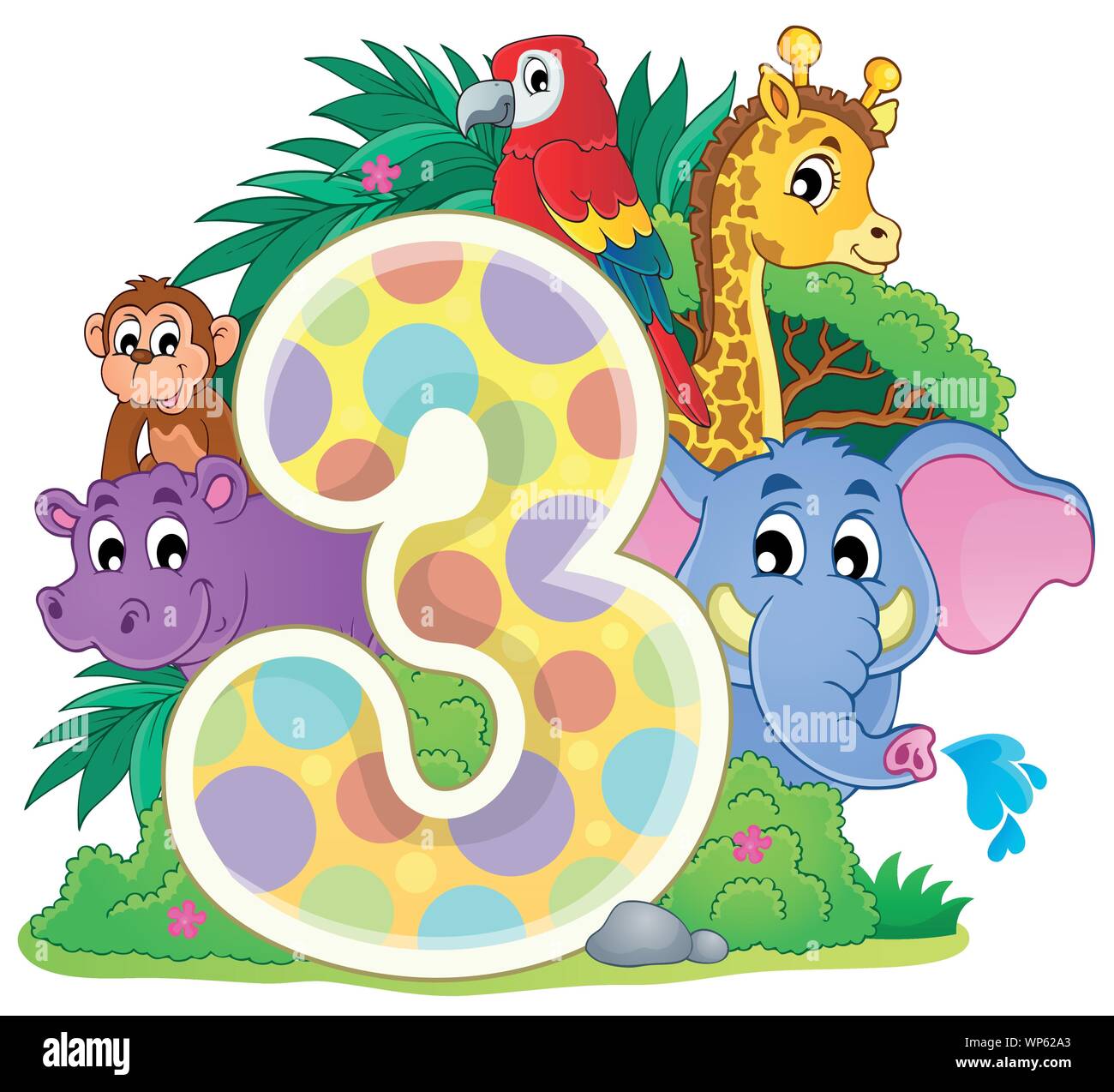 Animals number Cut Out Stock Images & Pictures - Alamy