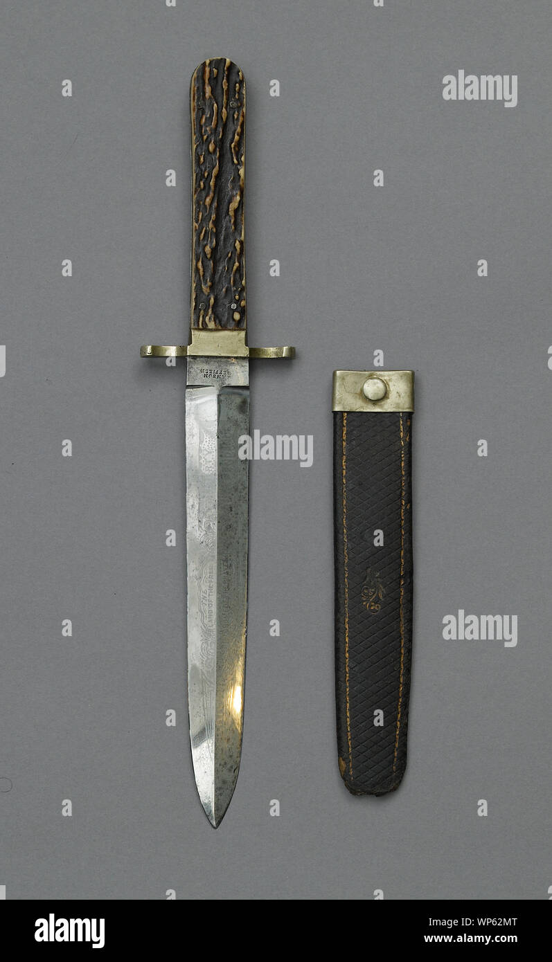 Knife and Sheath: Horn-handled dagger used by John Wilkes Booth to stab ...