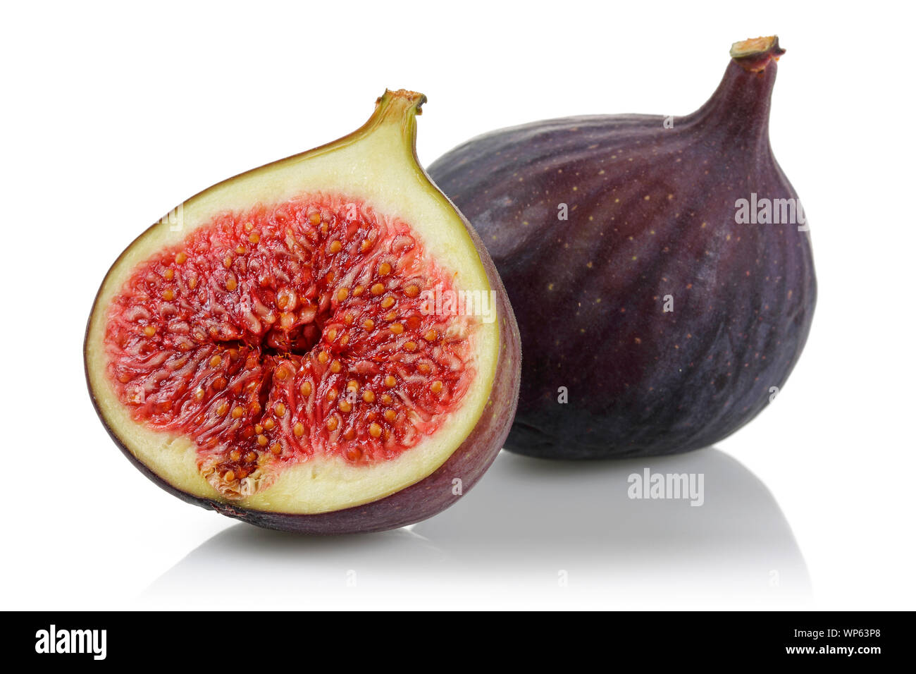 Fresh purple fig fruits isolated on white background Stock Photo - Alamy