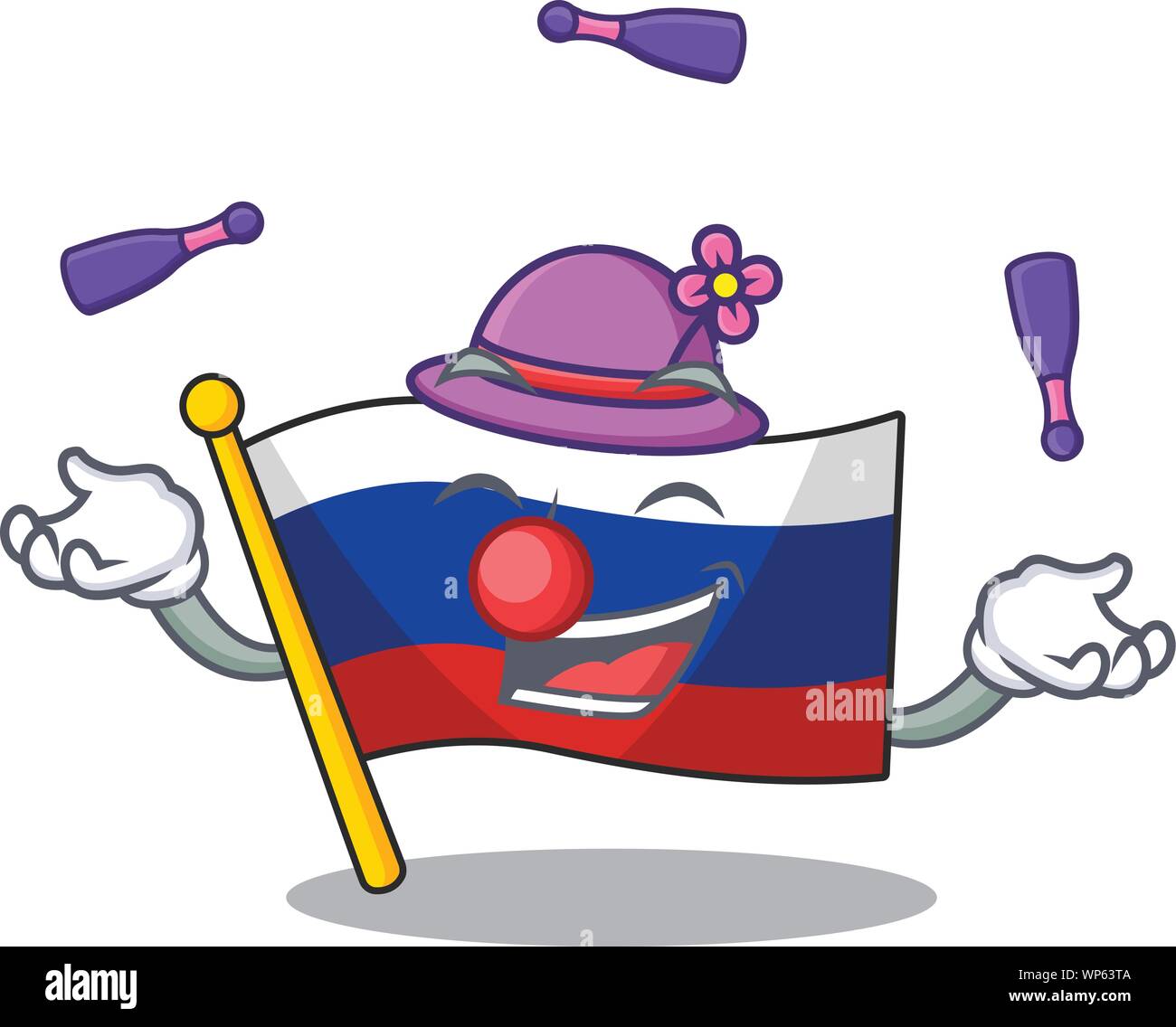 Juggling flag russia isolated in the cartoon Stock Vector Image & Art ...