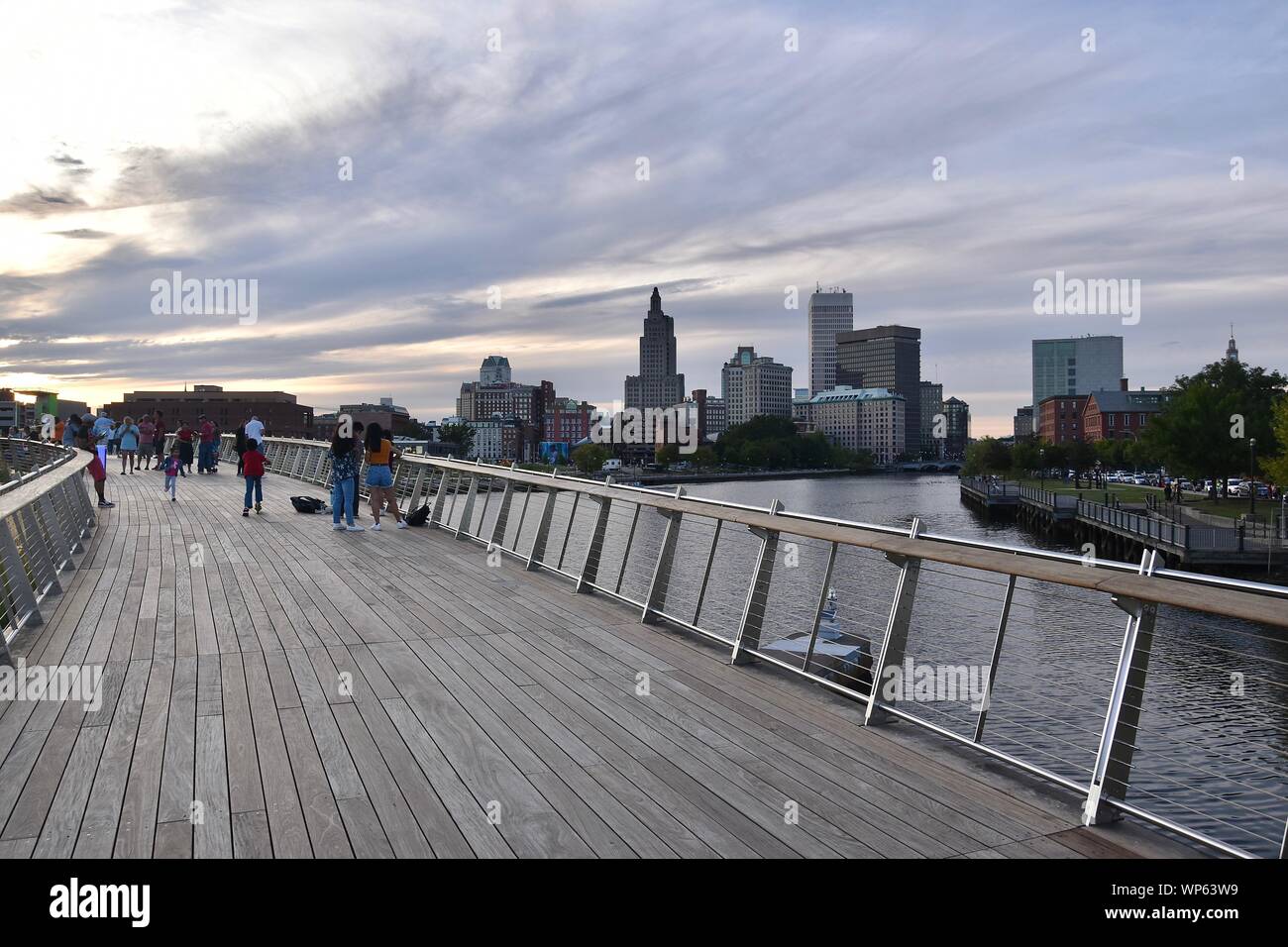 Providence river pedestrian bridge hi-res stock photography and images ...