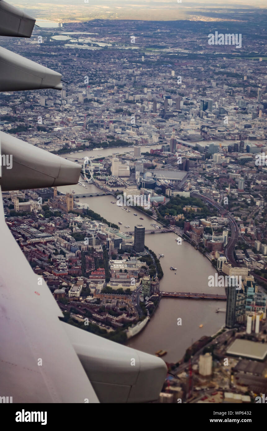 View of London from air Stock Photo - Alamy