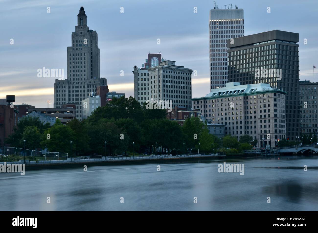 The Providence skyline as seen from across the Providence River, East ...
