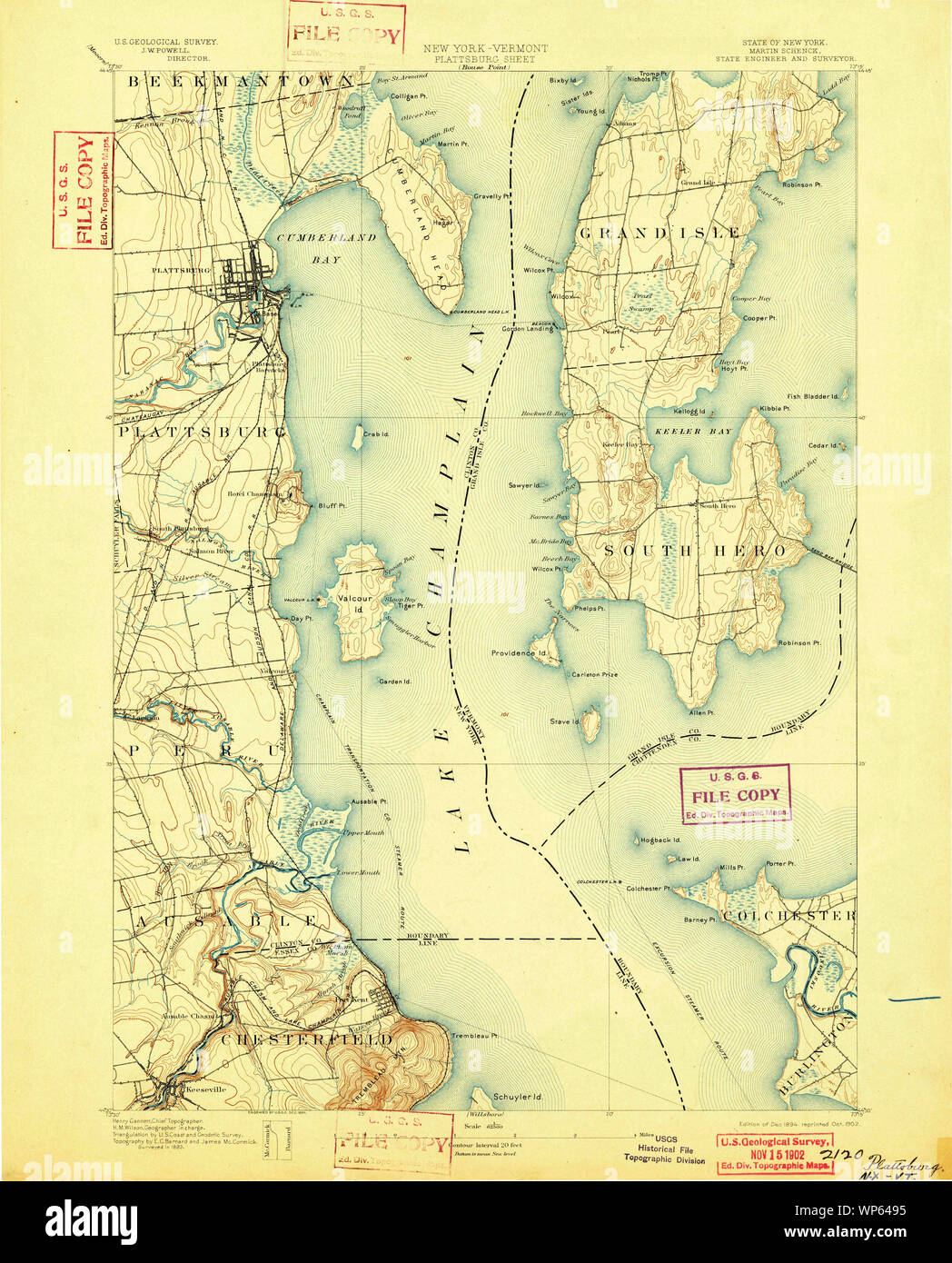 Map of plattsburg hi-res stock photography and images - Alamy