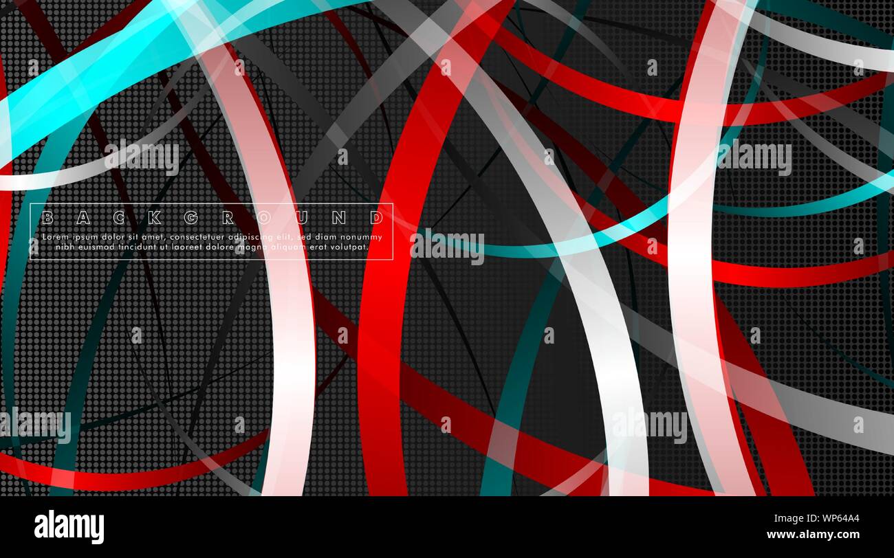 Curved abstract design with the background concept of a dark circle ...