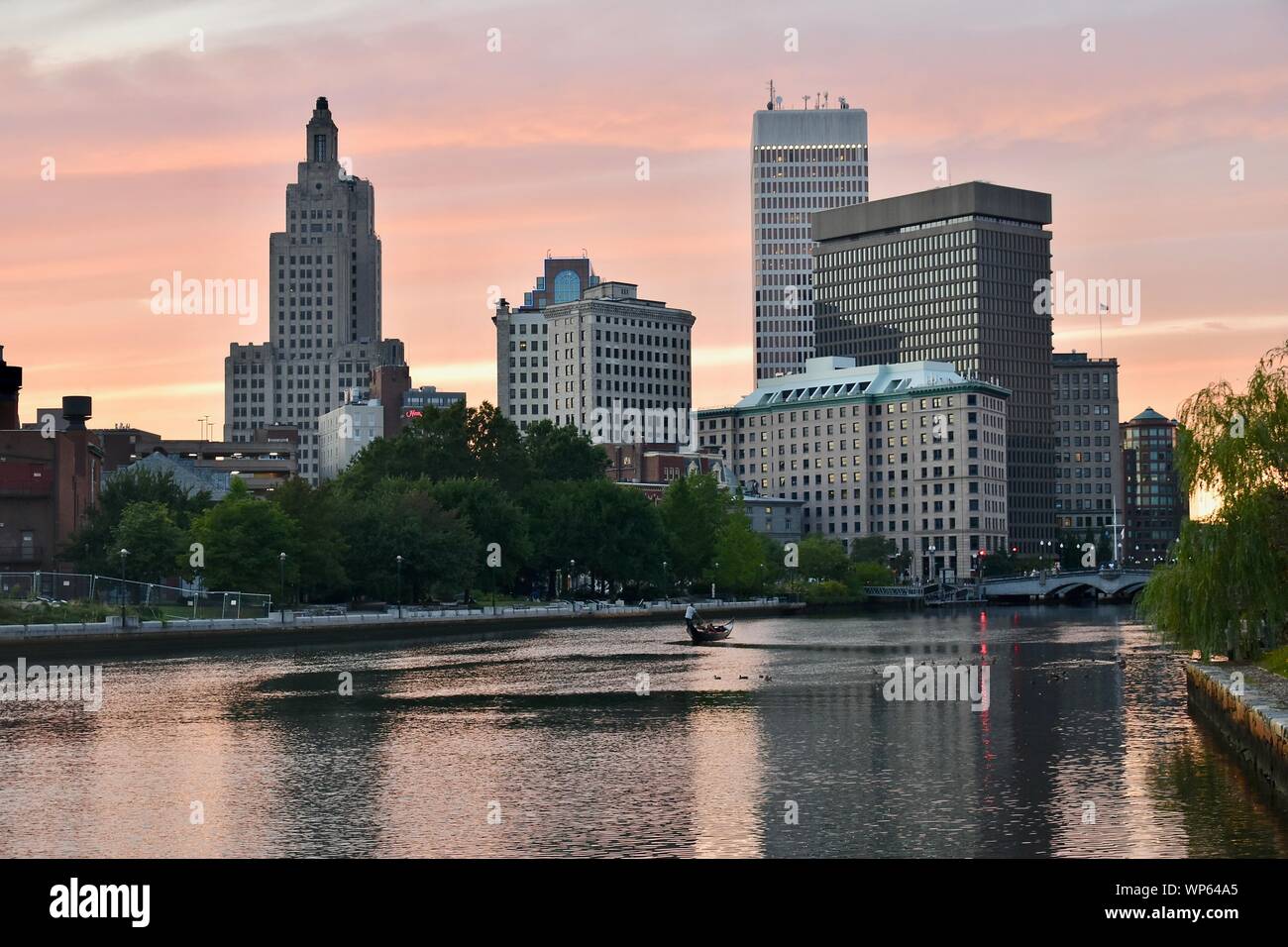 The Providence skyline as seen from across the Providence River, East ...