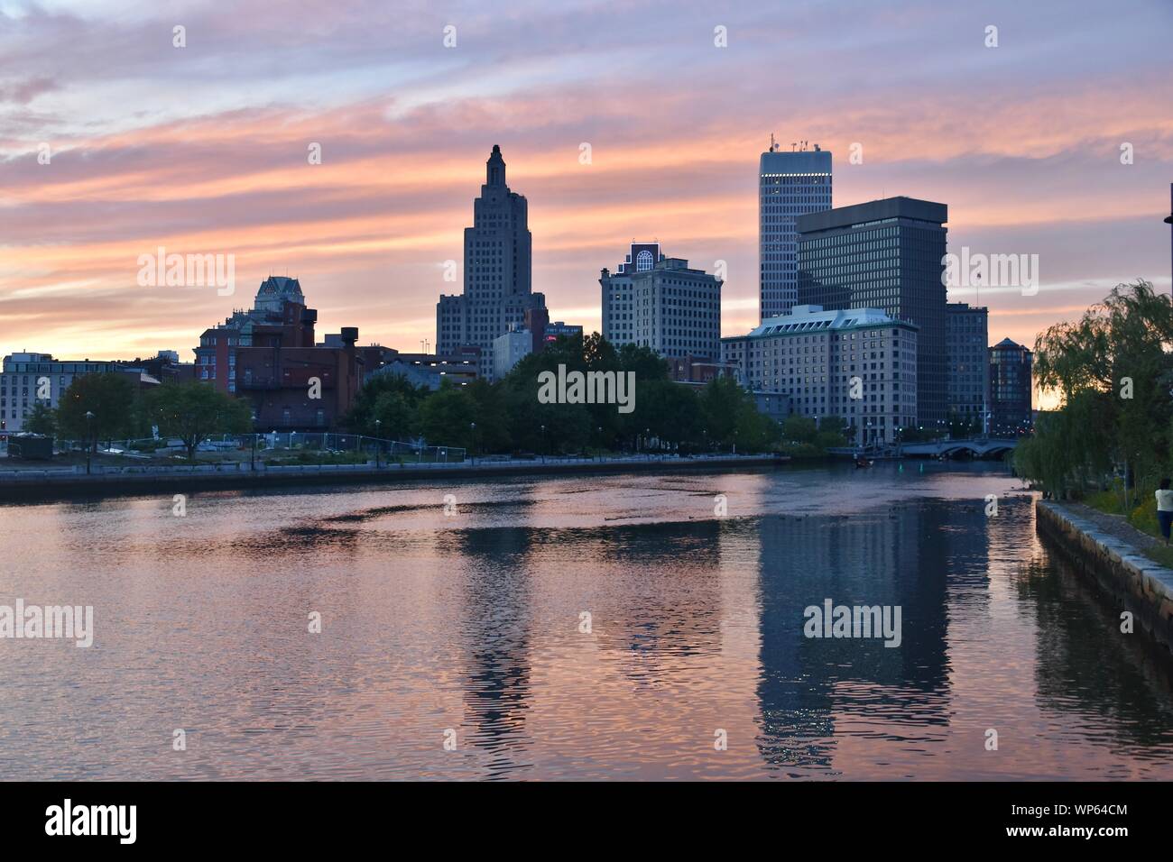 The Providence skyline as seen from across the Providence River, East ...