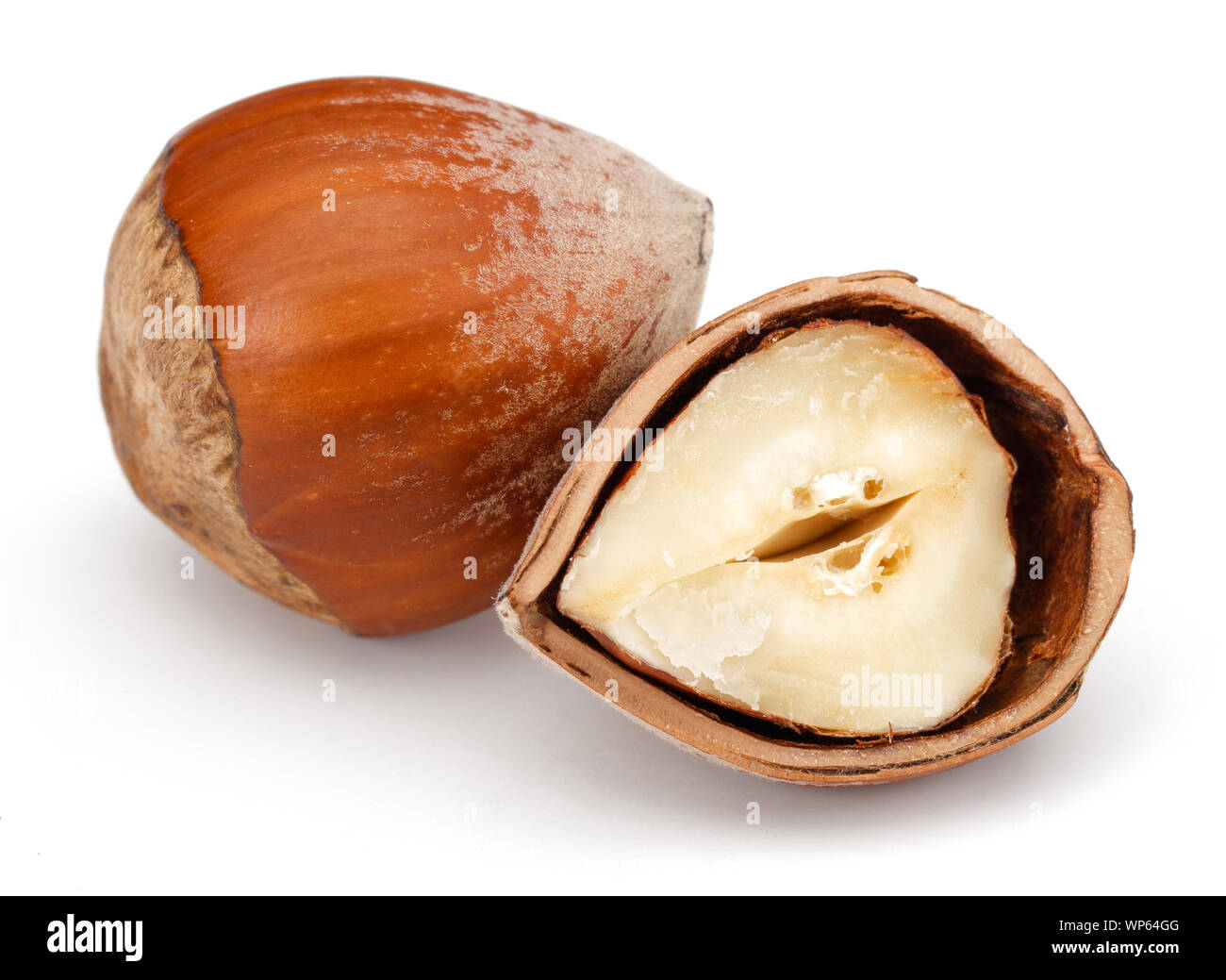 Group of hazelnuts isolated on white background Stock Photo - Alamy