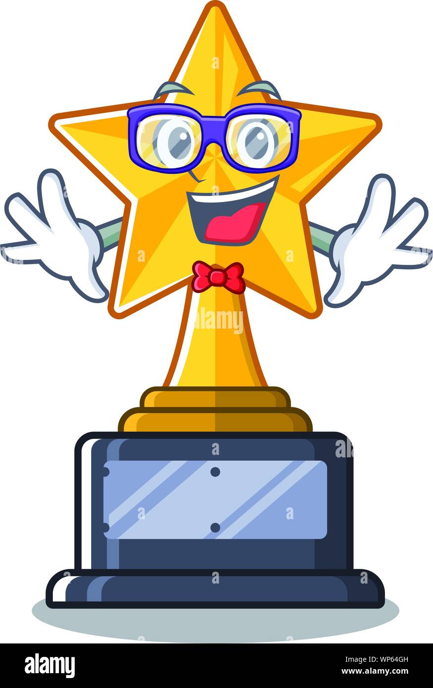 Geek star trophy with the character shape Stock Vector Image & Art - Alamy