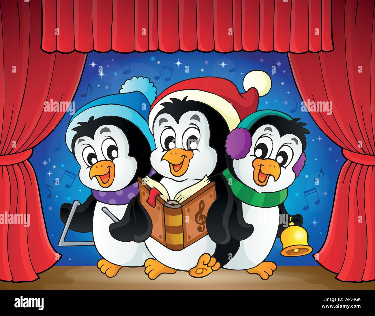 Animal on stage Stock Vector Images - Alamy