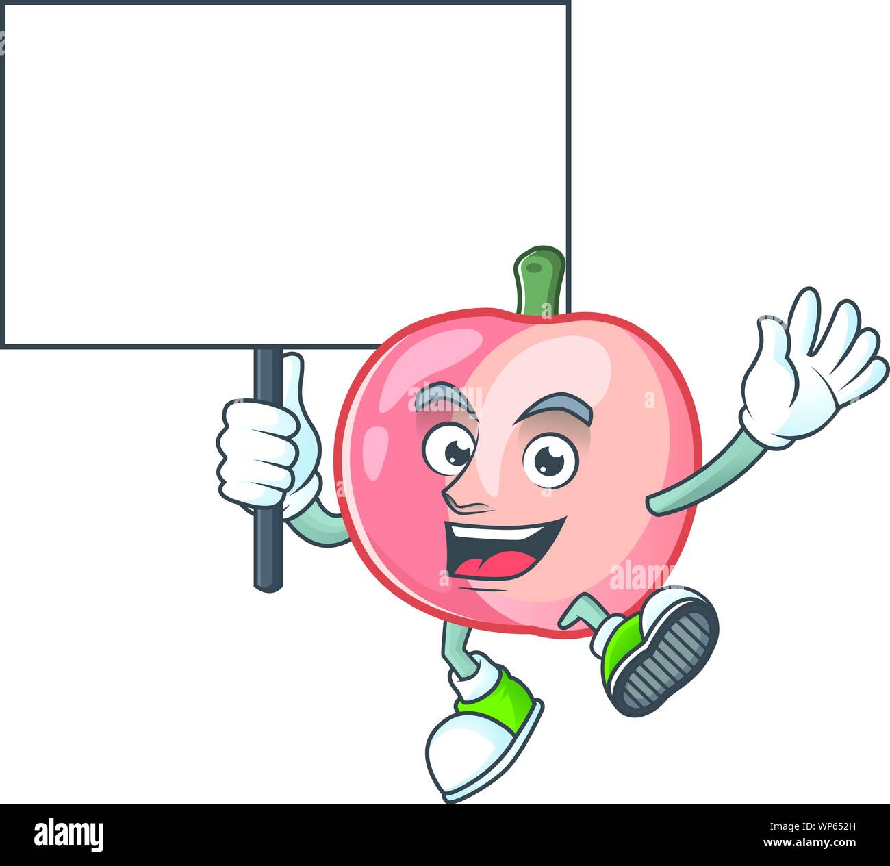 Bring board cartoon peach isolated on white background Stock Vector ...