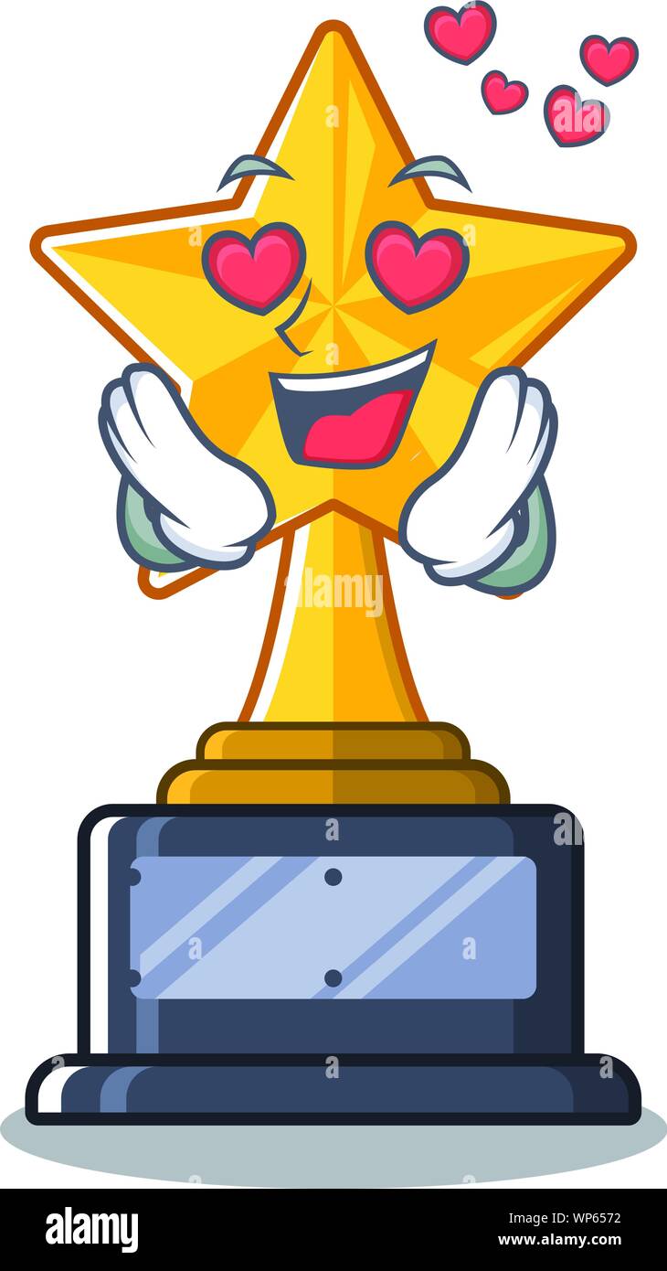 In love star trophy isolated in the cartoon Stock Vector Image & Art ...