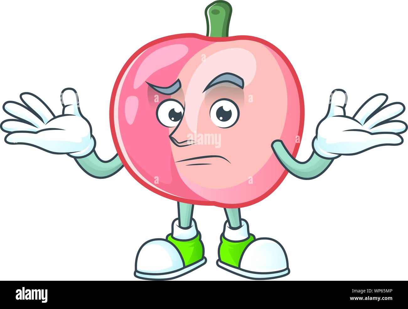 Grinning peach character mascot for cute emoticon Stock Vector Image ...