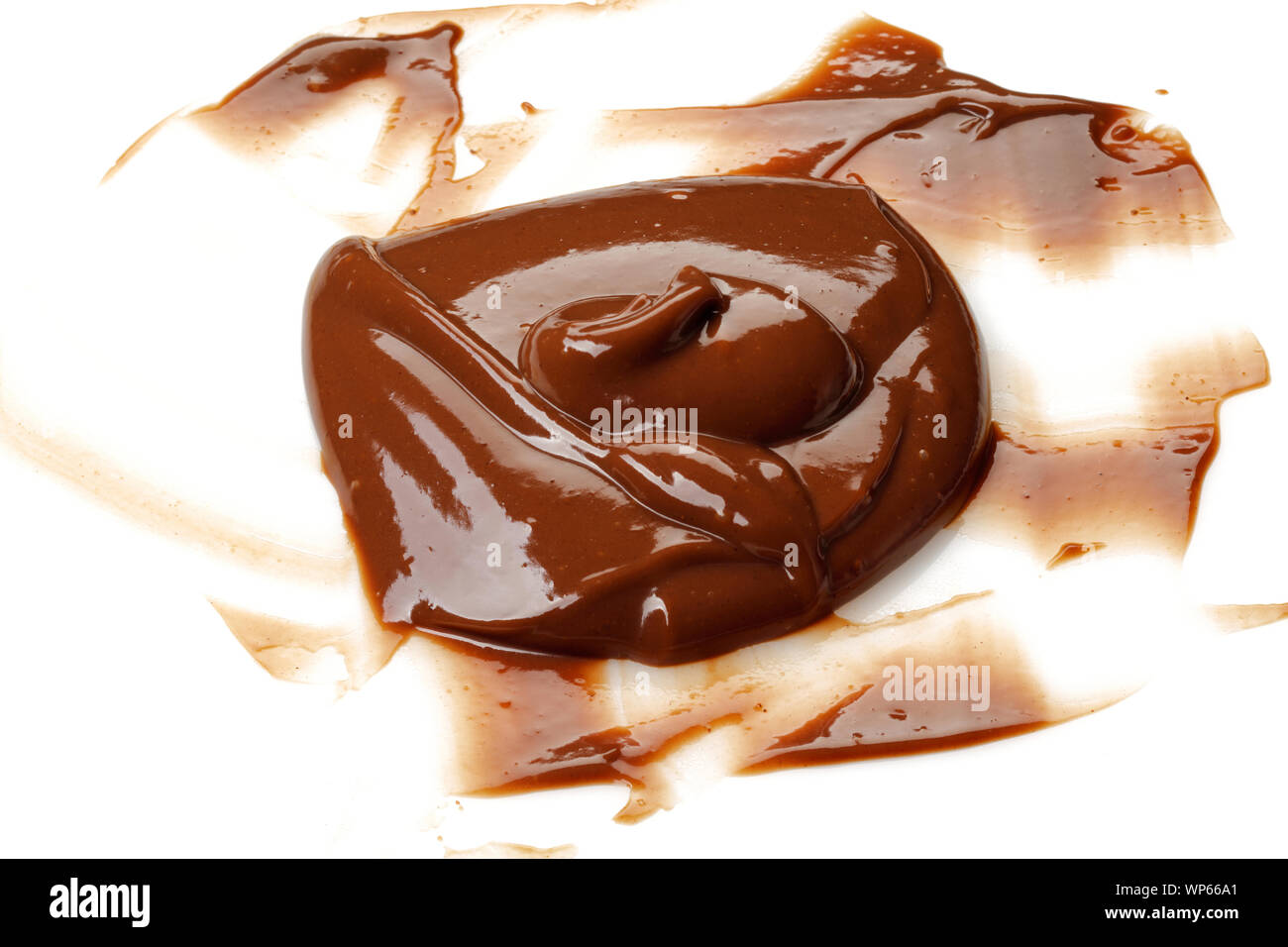 Chocolate pudding isolated on white background Stock Photo - Alamy