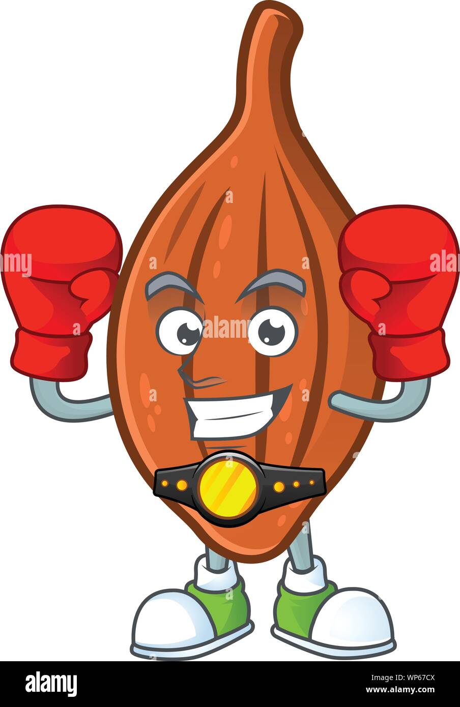Boxing seeds choco cartoon with symbol mascot Stock Vector Image & Art ...