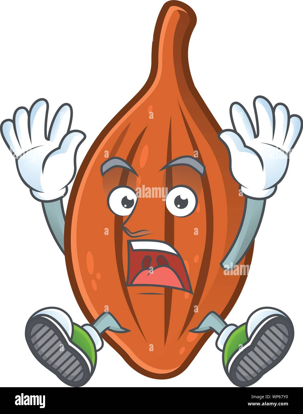 Successful choco dessert sweet in cartoon character Stock Vector Image ...