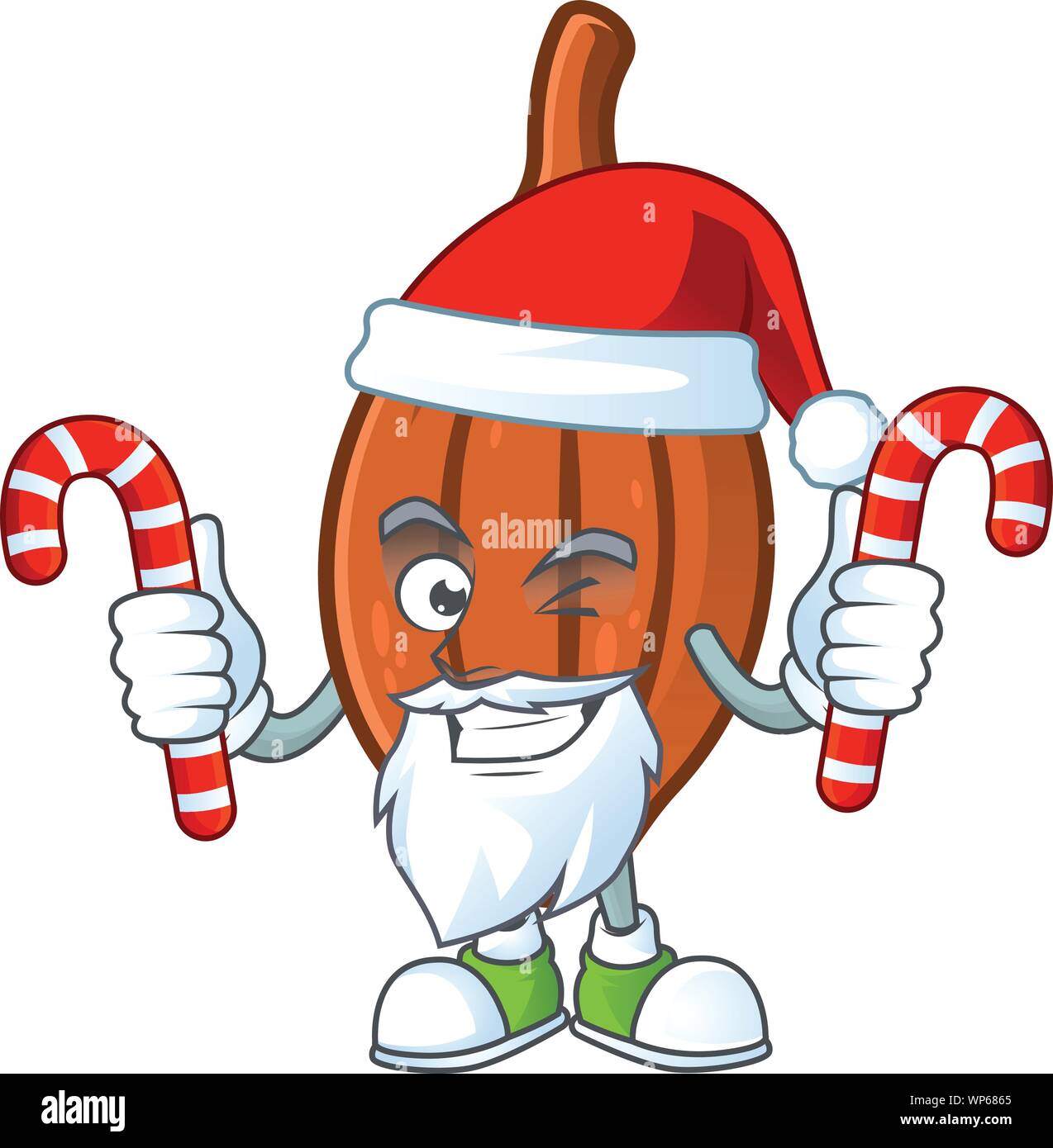 Santa with candy cartoon choco with character mascot style Stock Vector ...