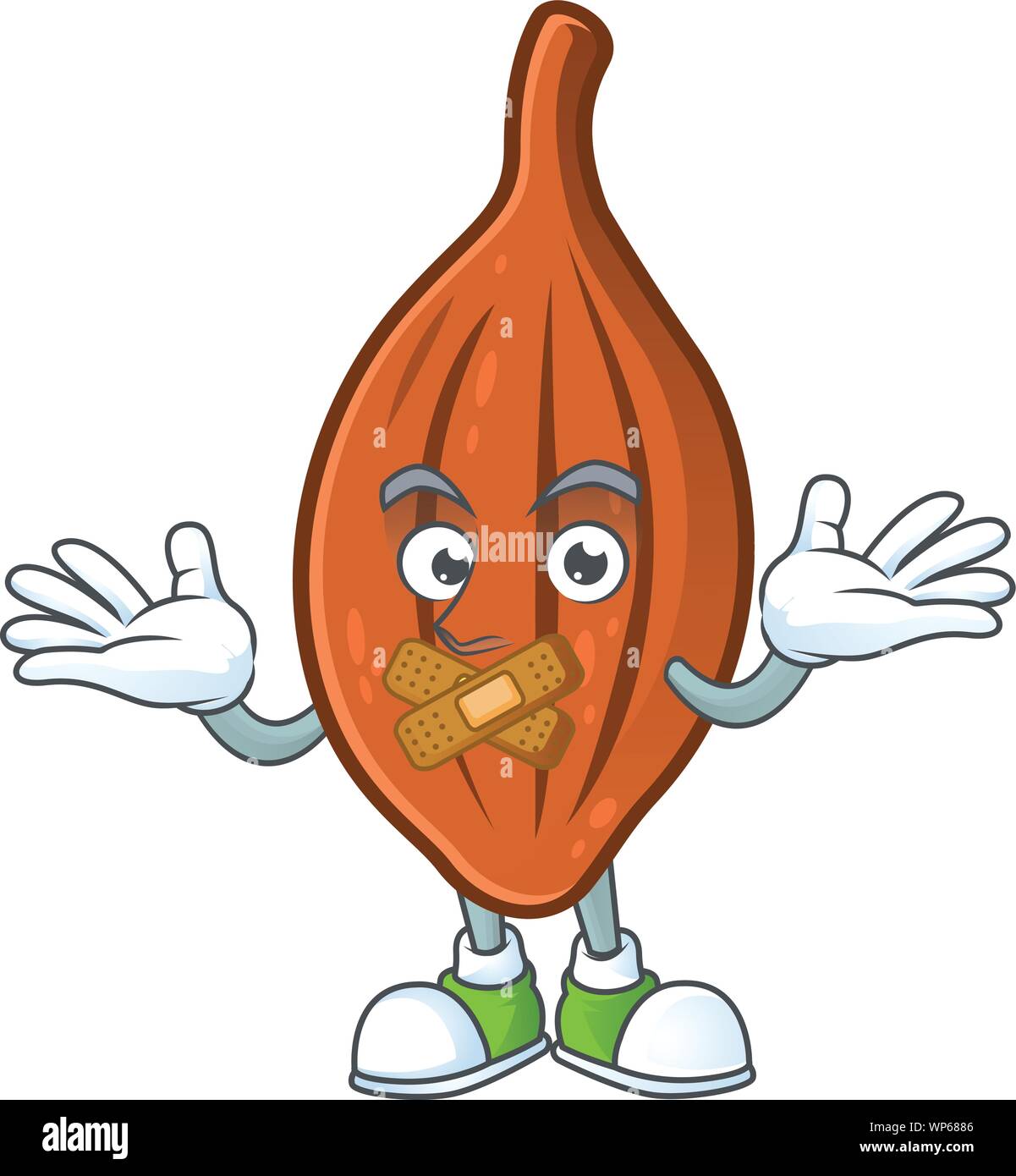 Silent cartoon choco with character mascot style Stock Vector Image ...