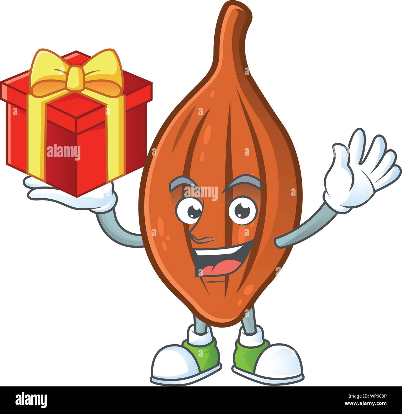 Bring gift cartoon choco with character mascot style Stock Vector Image ...