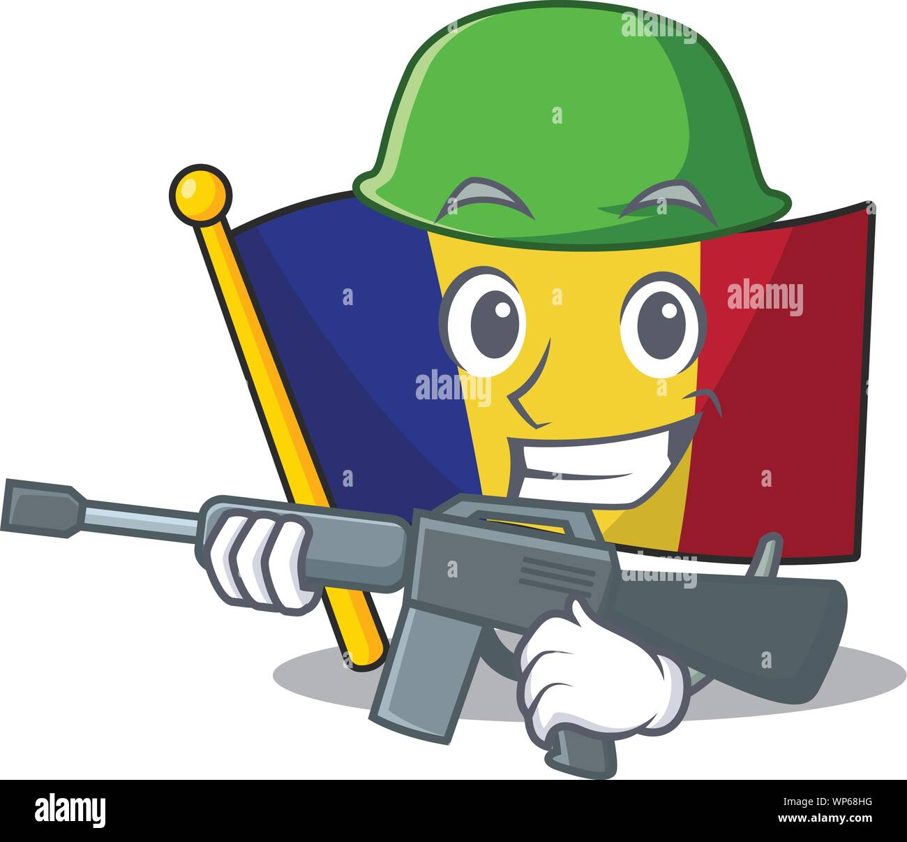 Army flag romania isolated with the mascot Stock Vector Image & Art - Alamy