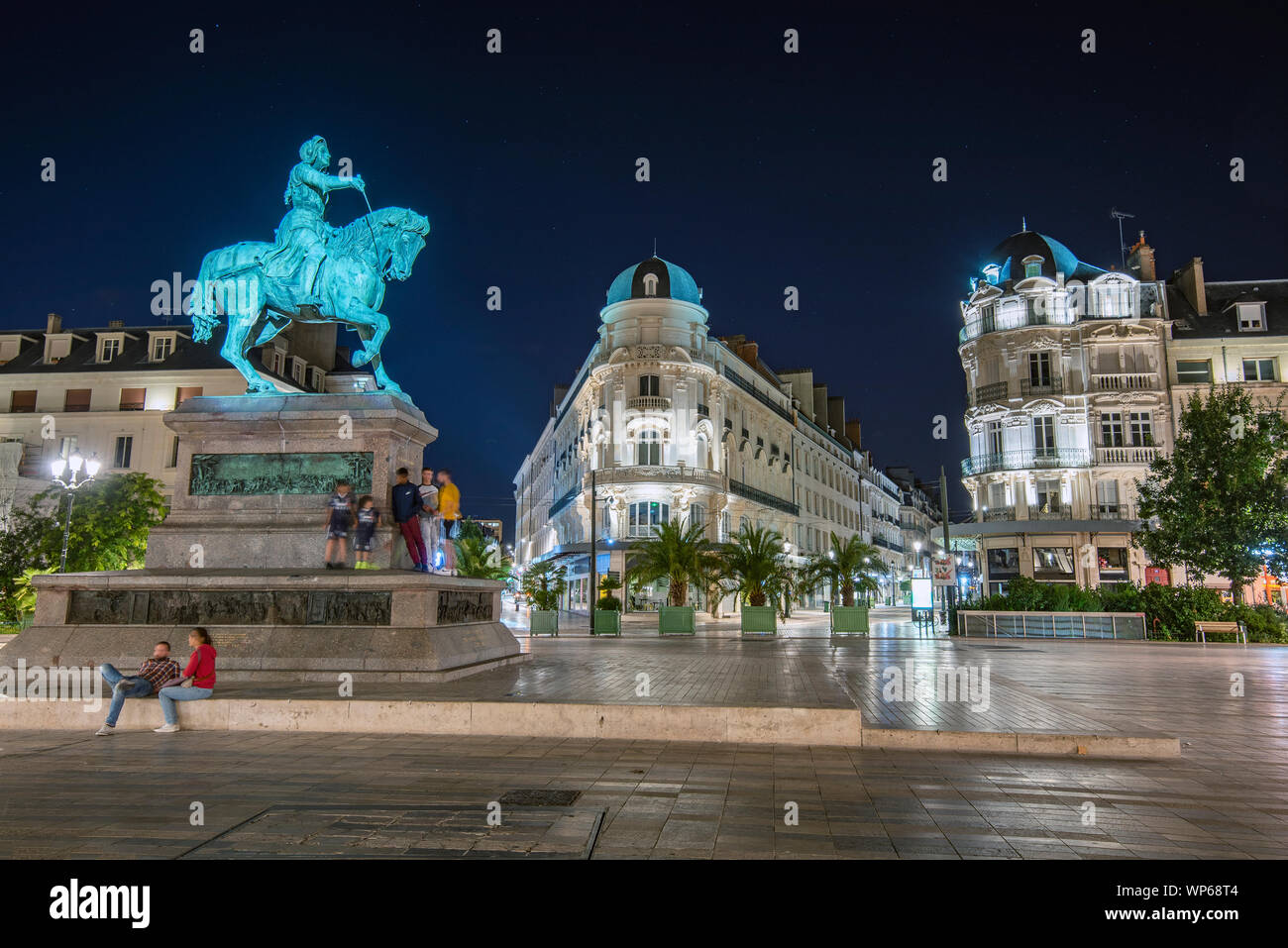 Martroi Square chaired by the statue tribute to Joanna of Arc riding a ...