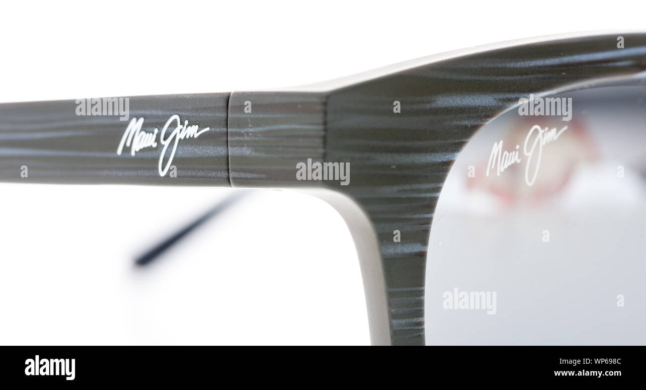 Wnneconne, WI - 4 September 2019: A pair of Maui Jim polarized ...