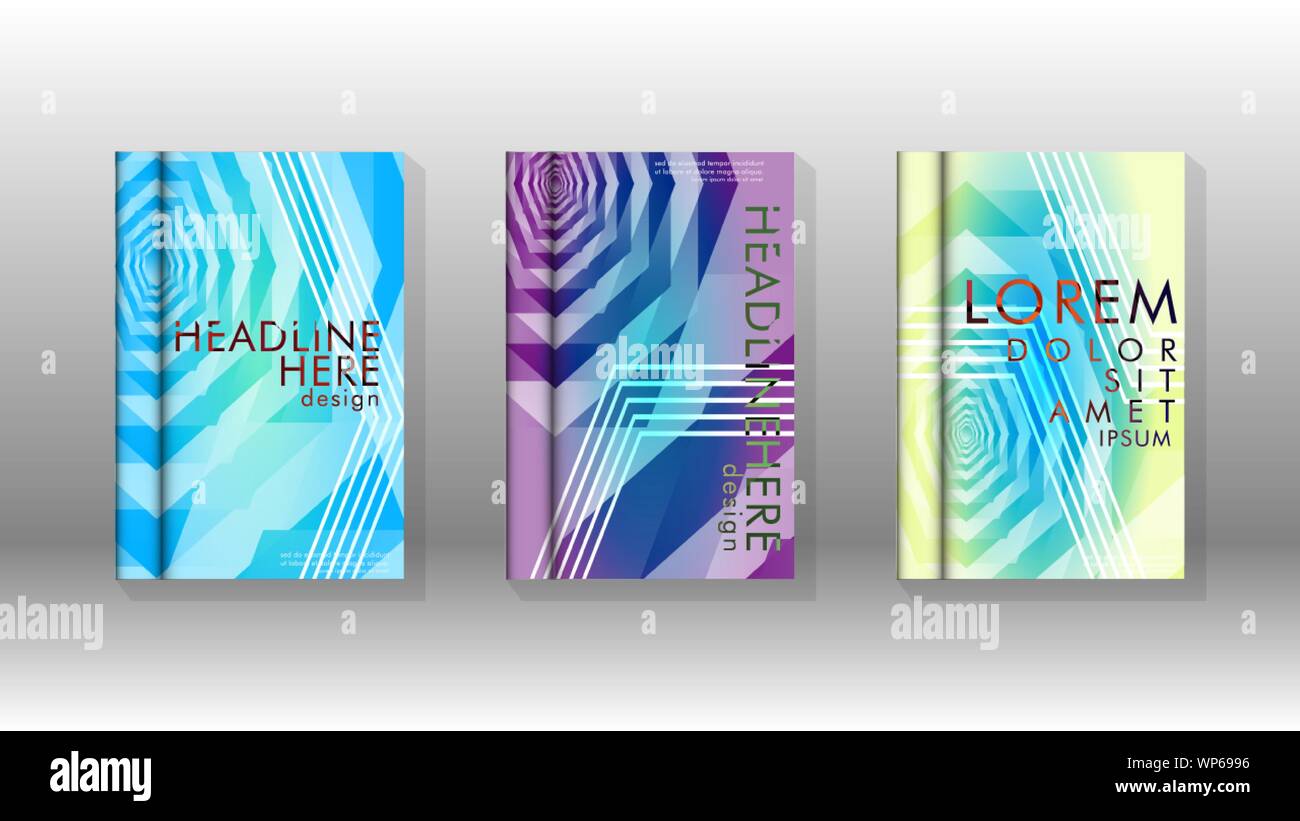Cover book colorful hexagon abstract background. Transparent vector ...