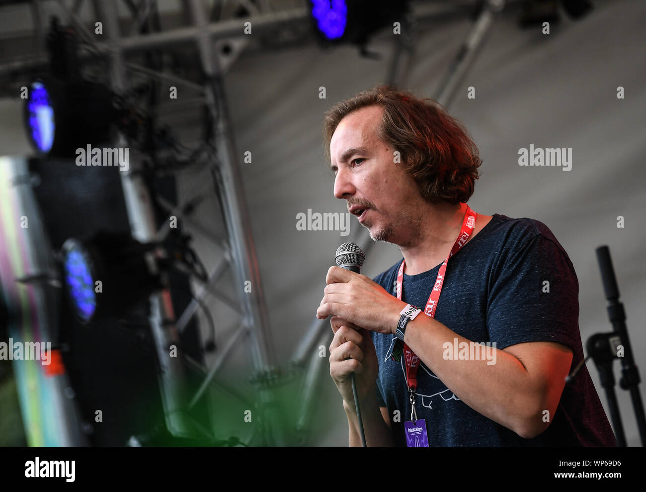 Berlin, Germany. 07th Sep, 2019. The musician Olli Schulz stands on ...