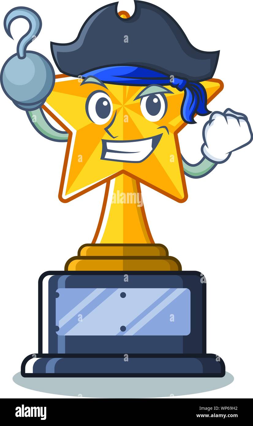 Pirate cartoon star trophy in character drawer Stock Vector Image & Art ...